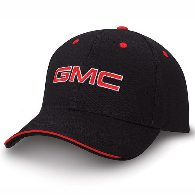 GMC Truck Logo Tipped Value Cap Black / Red Baseball Cap Sandwhich Brim ...